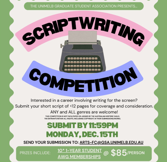 Faculty of Arts Scriptwriting Competition – University of Melbourne ...