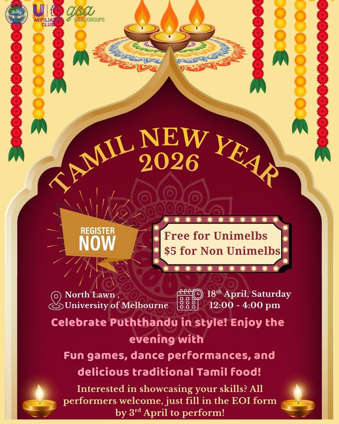 Tamil New Year Celebration 2026 – University of Melbourne Graduate ...